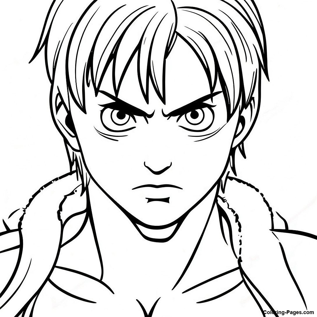 Eren Yeager In Titan Form Coloring Page | Coloring-Pages.com
