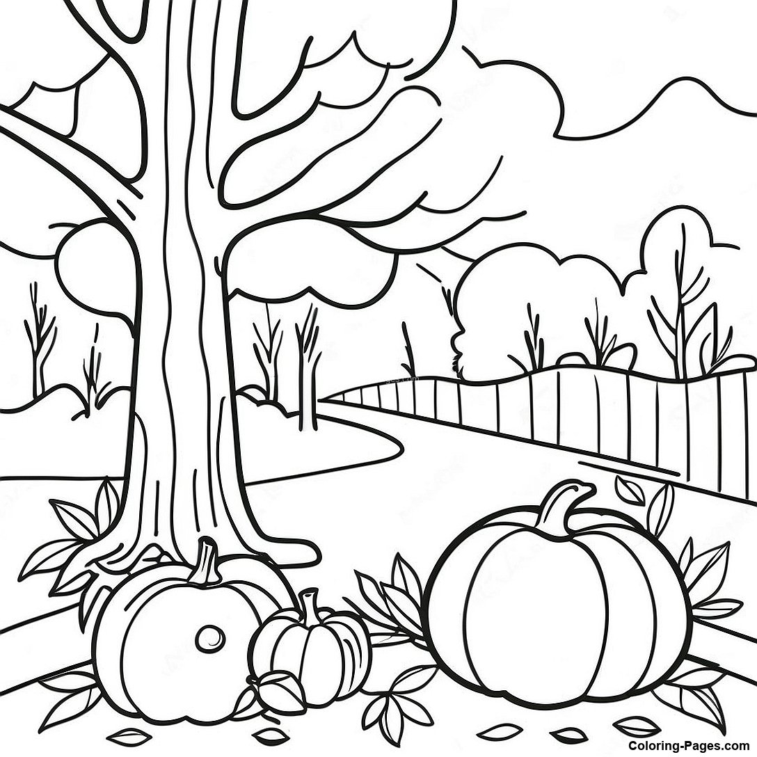 Fall For Adults Coloring Page | Coloring-Pages.com