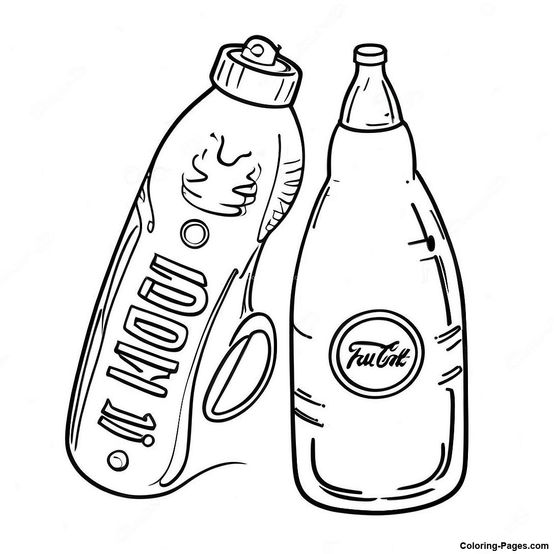 Fallout Nuka-Cola Bottle Coloring Page | Coloring-Pages.com