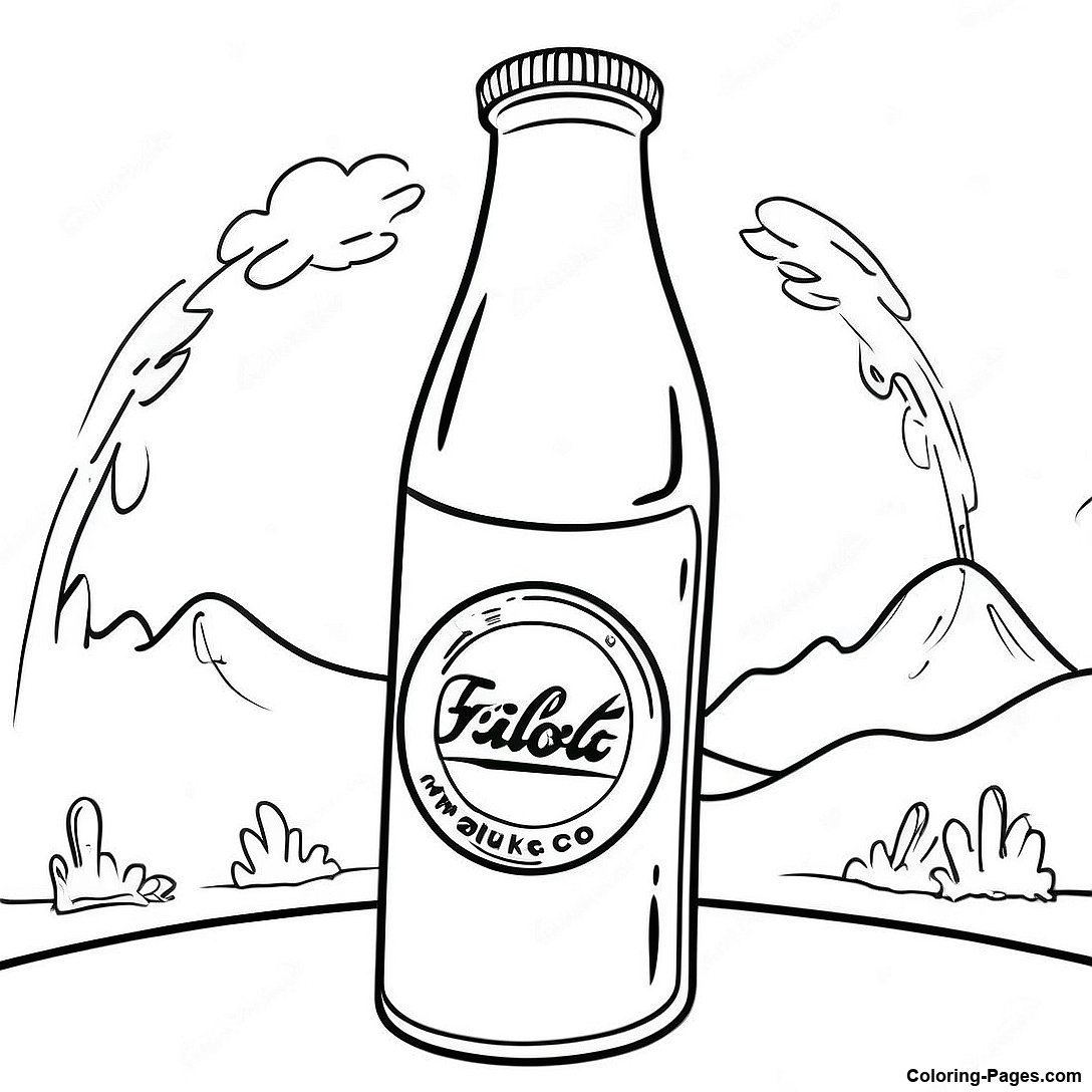Fallout Nuka-Cola Bottle Coloring Page | Coloring-Pages.com