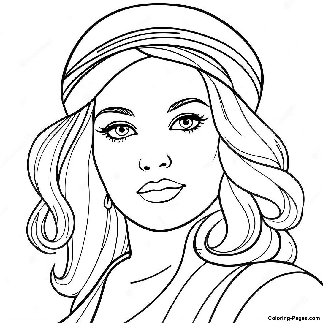 Famous Female Figures Coloring Page | Coloring-Pages.com