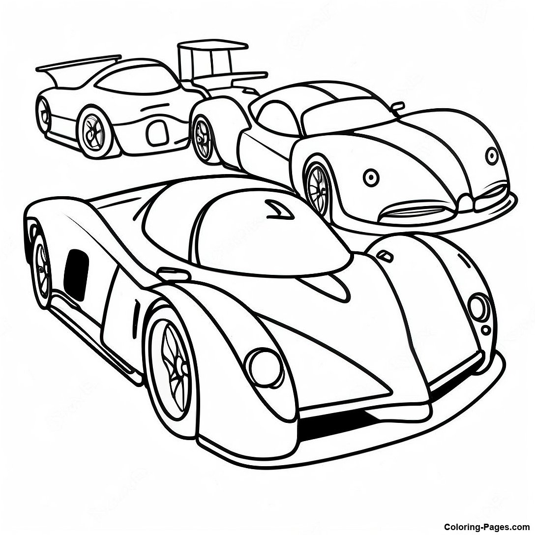 Fast Sports Car Racing Coloring Page | Coloring-Pages.com