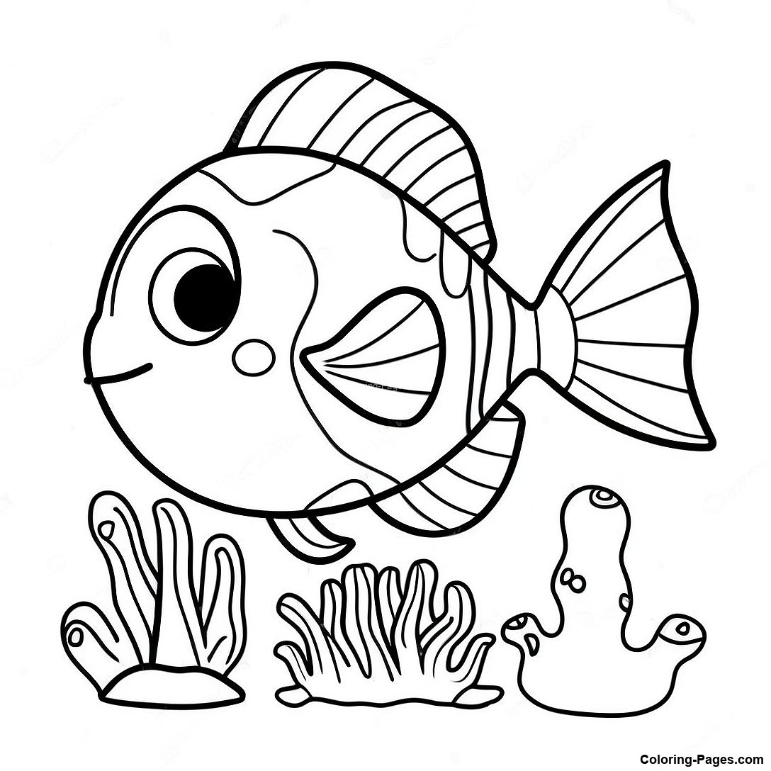 Finding Dory Coloring Page | Coloring-Pages.com