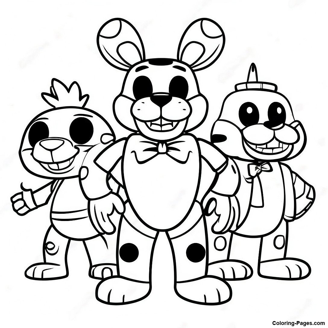 Fnaf Security Breach Coloring Page | Coloring-Pages.com