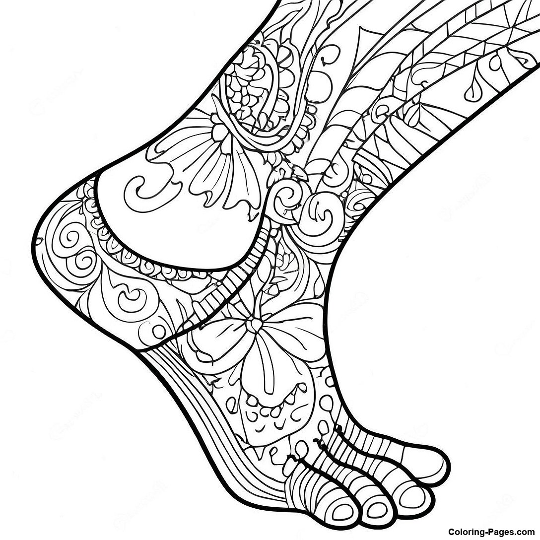 Foot Coloring Page | Coloring-Pages.com