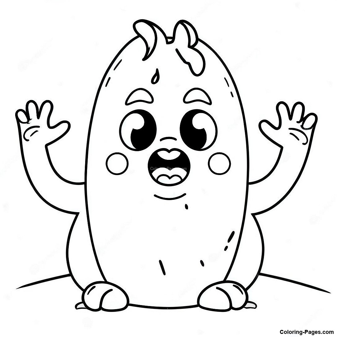 Friendly Boo Monster Coloring Page | Coloring-Pages.com