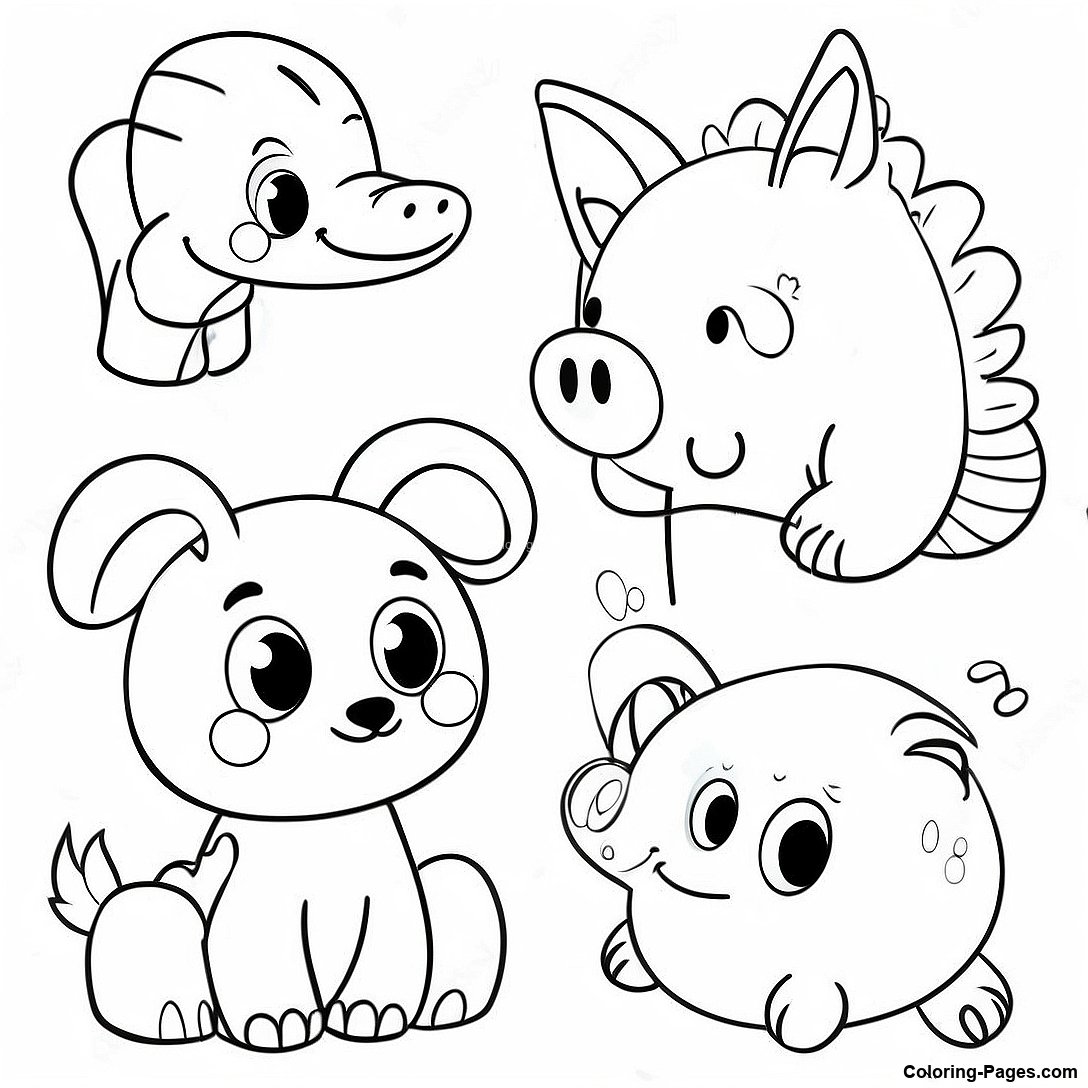 Fun Kindergarten Animals Coloring Page | Coloring-Pages.com