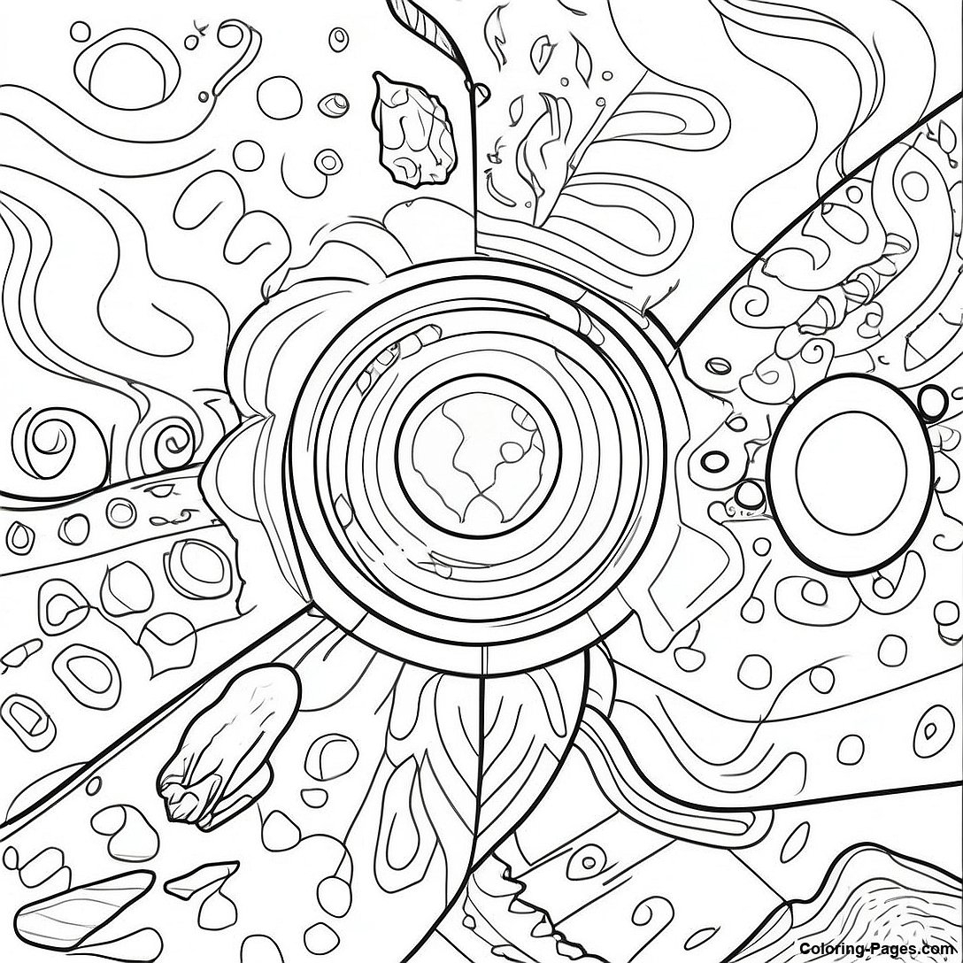 Galaxy Space Coloring Page | Coloring-Pages.com