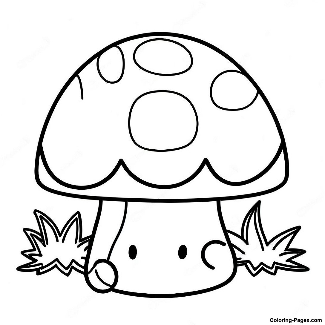 Giant Mario Mushroom Coloring Page | Coloring-Pages.com