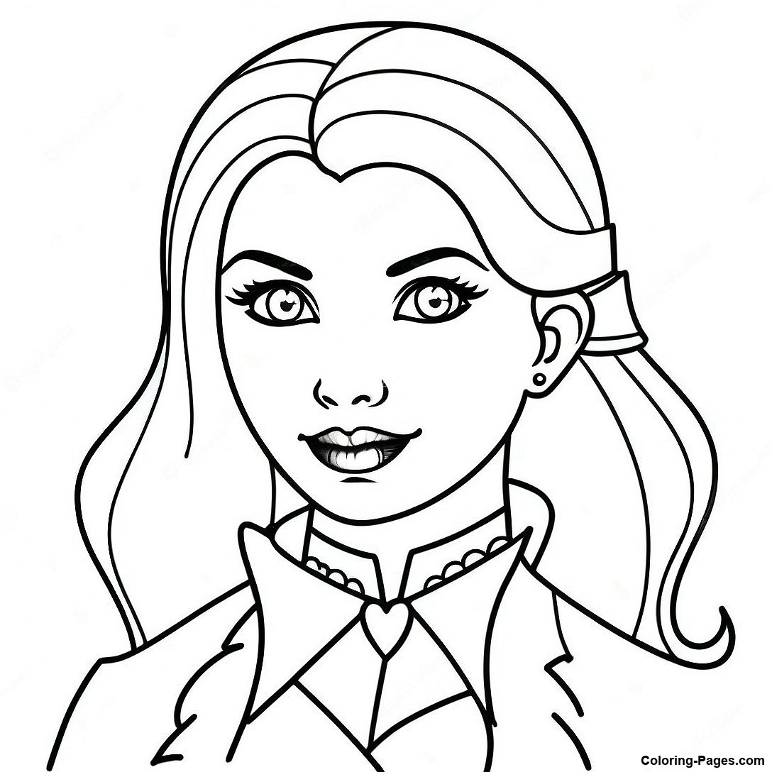 Girl Vampire Coloring Page | Coloring-Pages.com