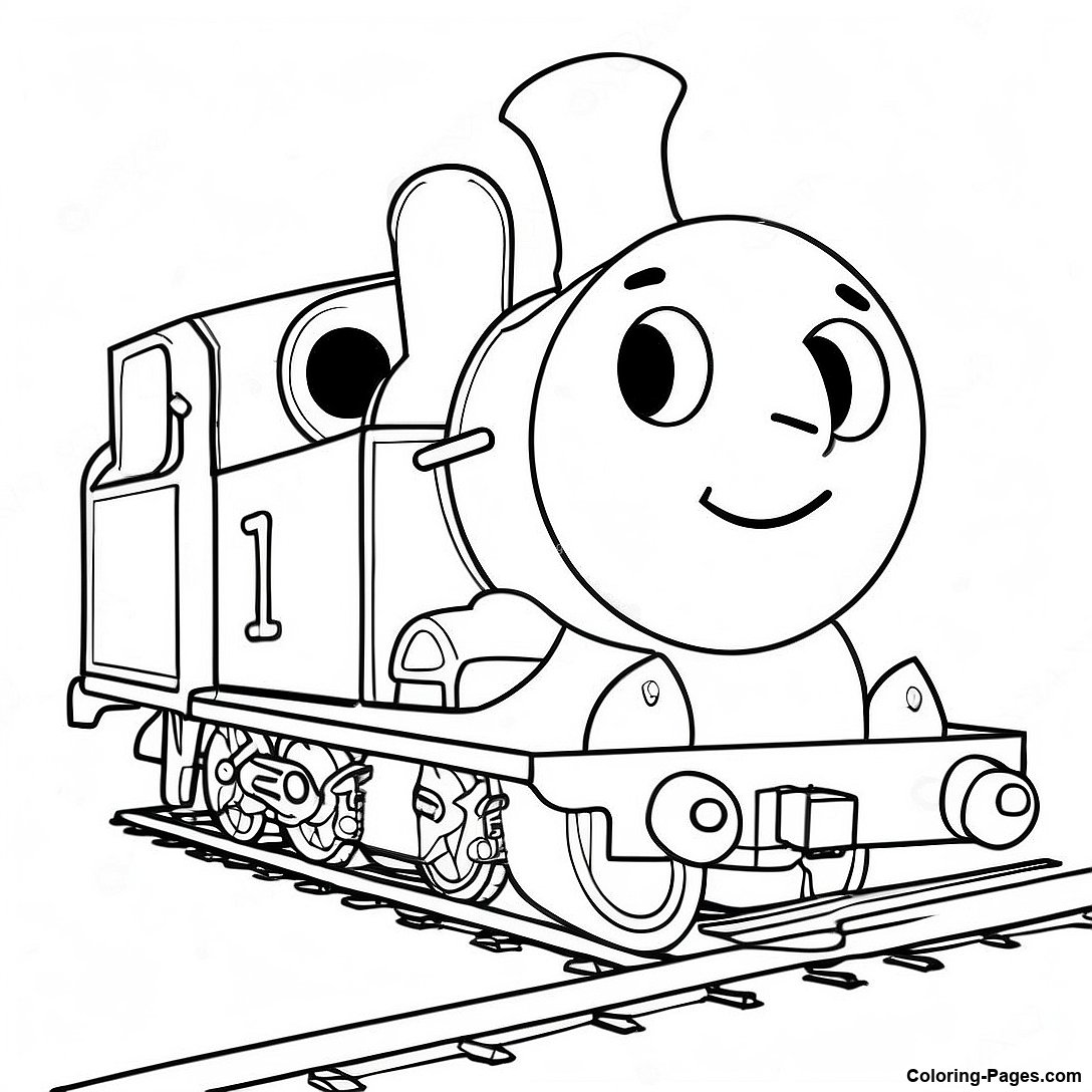 Gordon The Big Blue Engine Coloring Page | Coloring-Pages.com