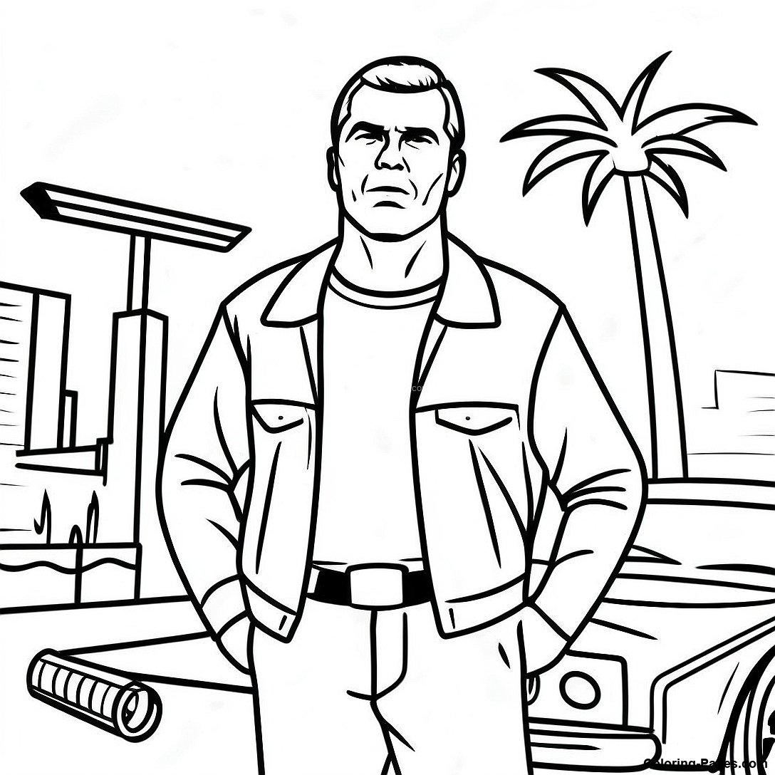 Gta Coloring Page | Coloring-Pages.com