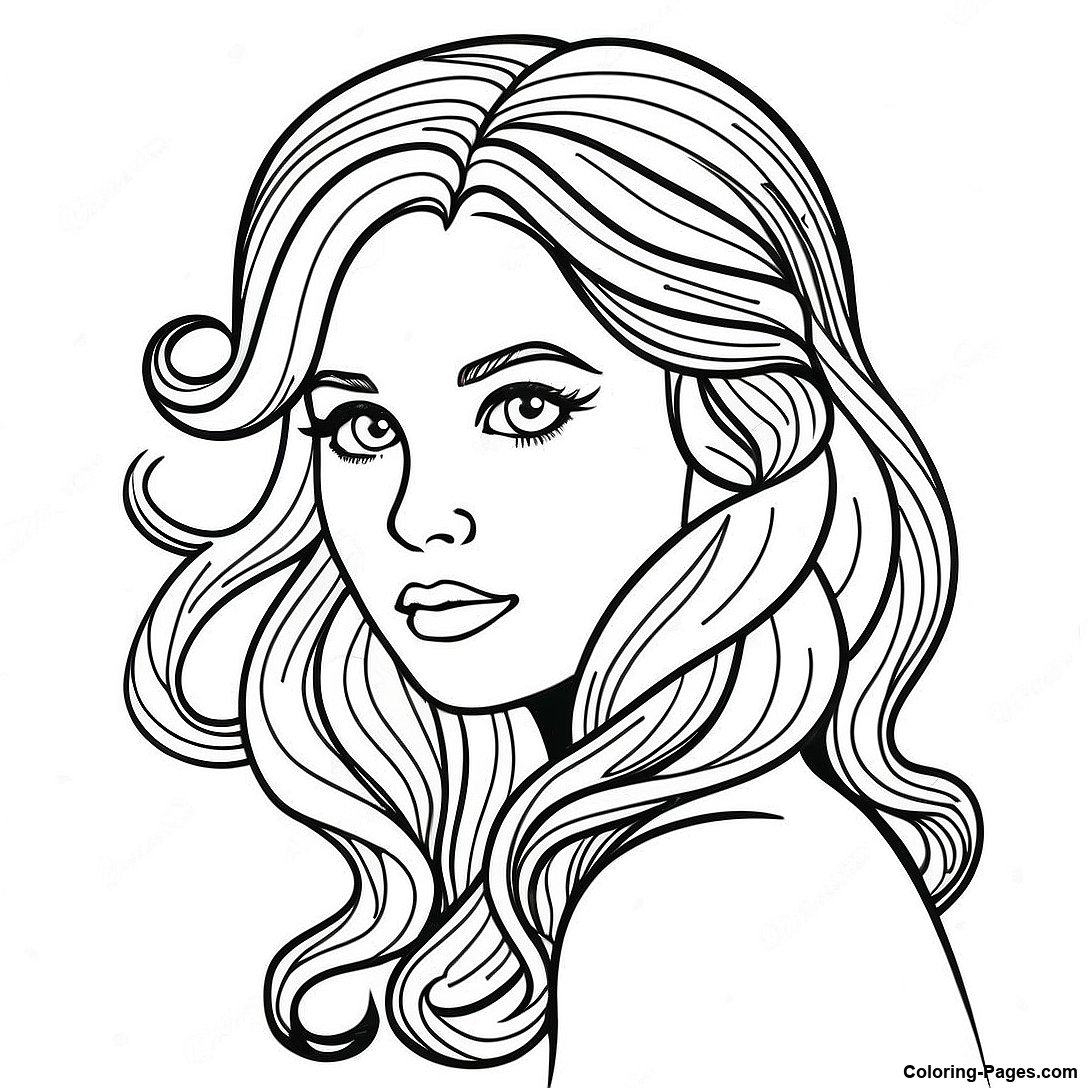 Hair Coloring Page | Coloring-Pages.com