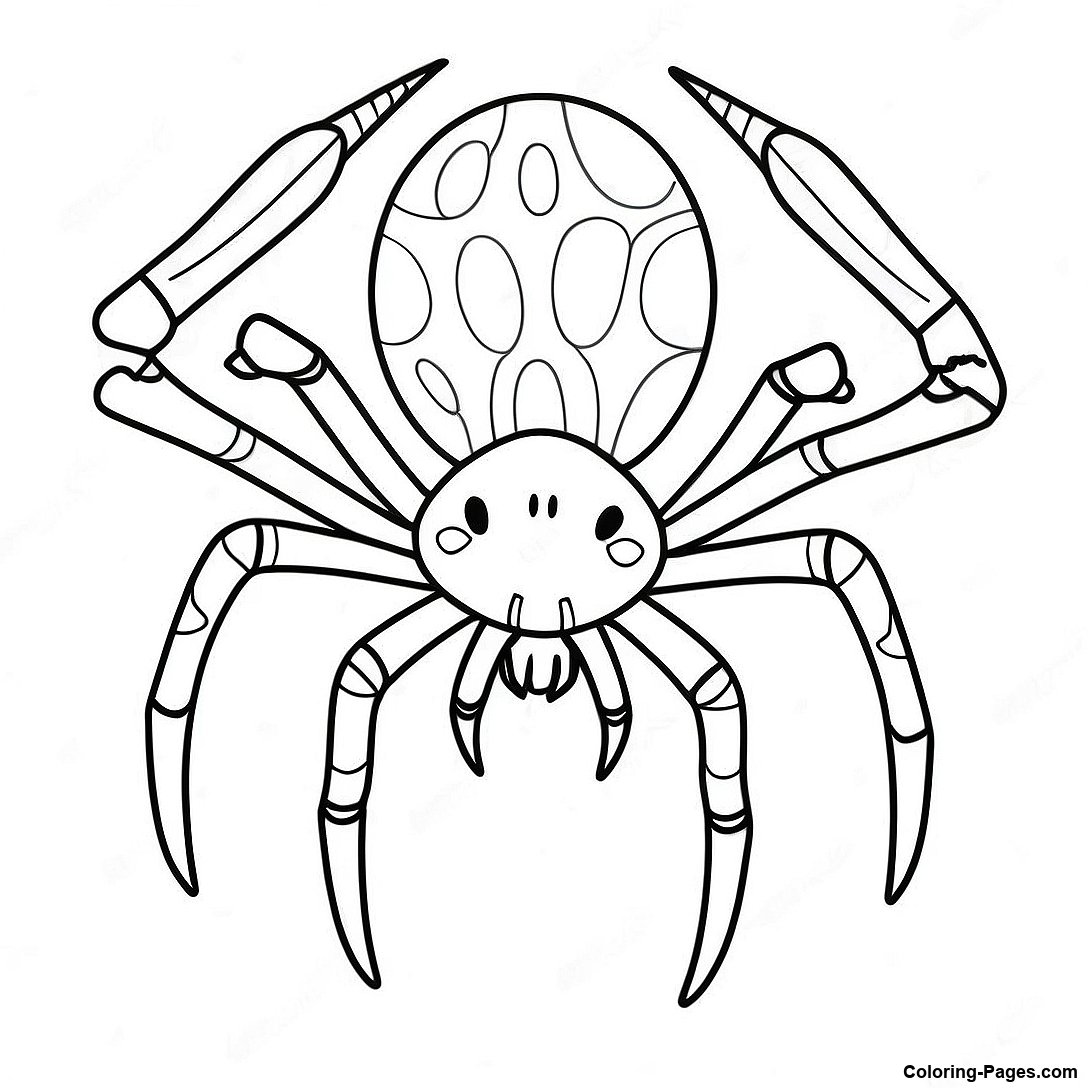 Halloween Spider Coloring Page | Coloring-Pages.com