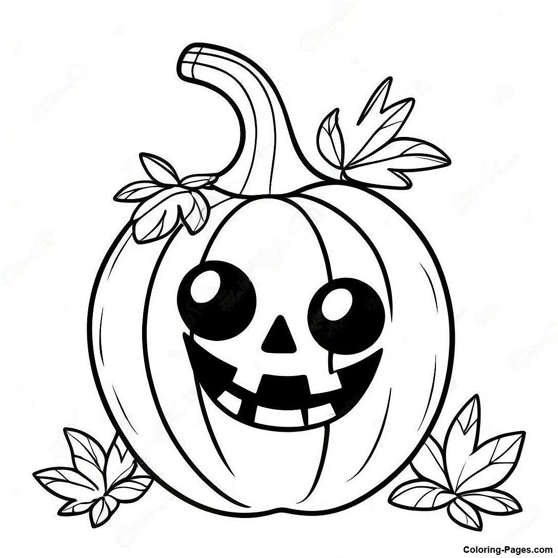 Happy Jack O Lantern Coloring Page | Coloring-Pages.com