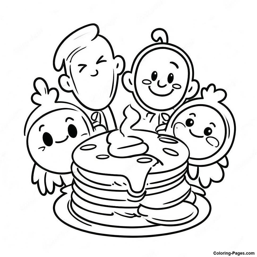 Happy Kids At Ihop Coloring Page | Coloring-Pages.com
