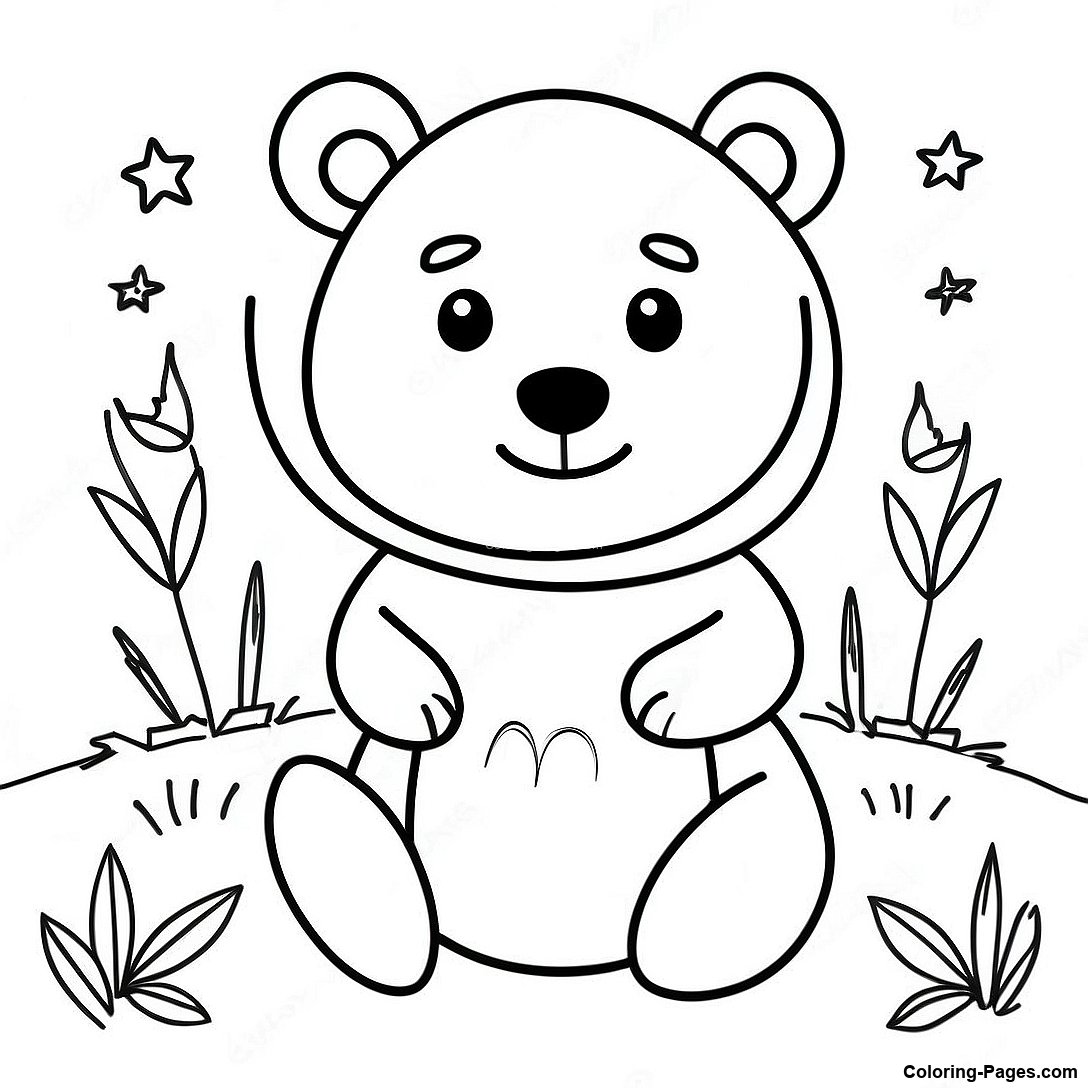 Hey Bear Coloring Page | Coloring-Pages.com