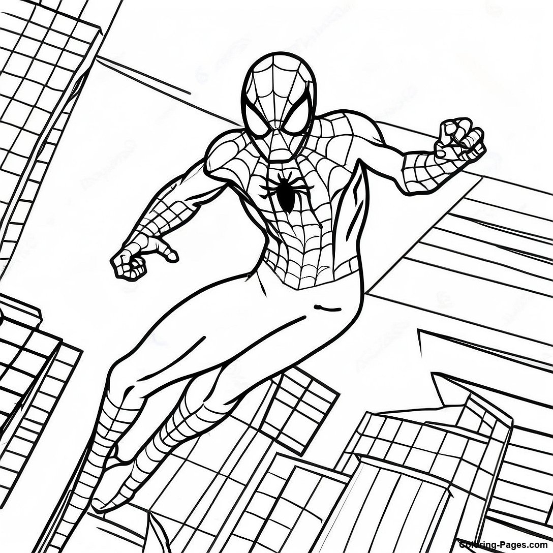 Homecoming Spiderman Coloring Page | Coloring-Pages.com