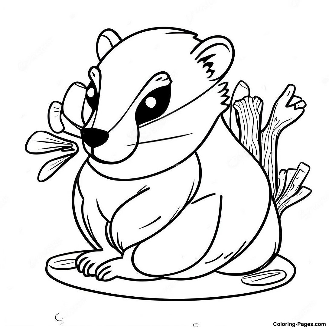 Hufflepuff Badger Coloring Page | Coloring-Pages.com
