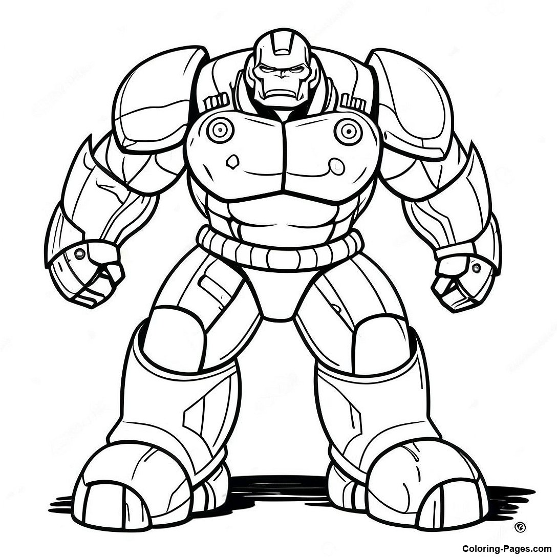 Hulk Buster Armor Coloring Page | Coloring-Pages.com