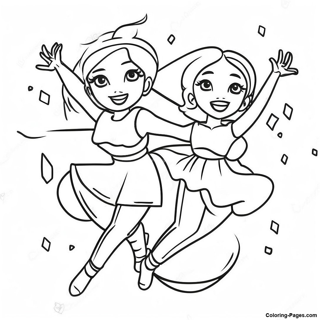Ice Spice Dancing Energetically Coloring Page | Coloring-Pages.com