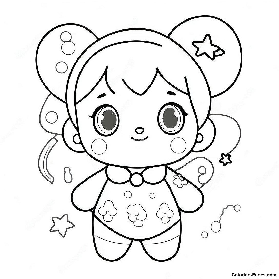 Kawaii Cute Anime Character Coloring Page | Coloring-Pages.com