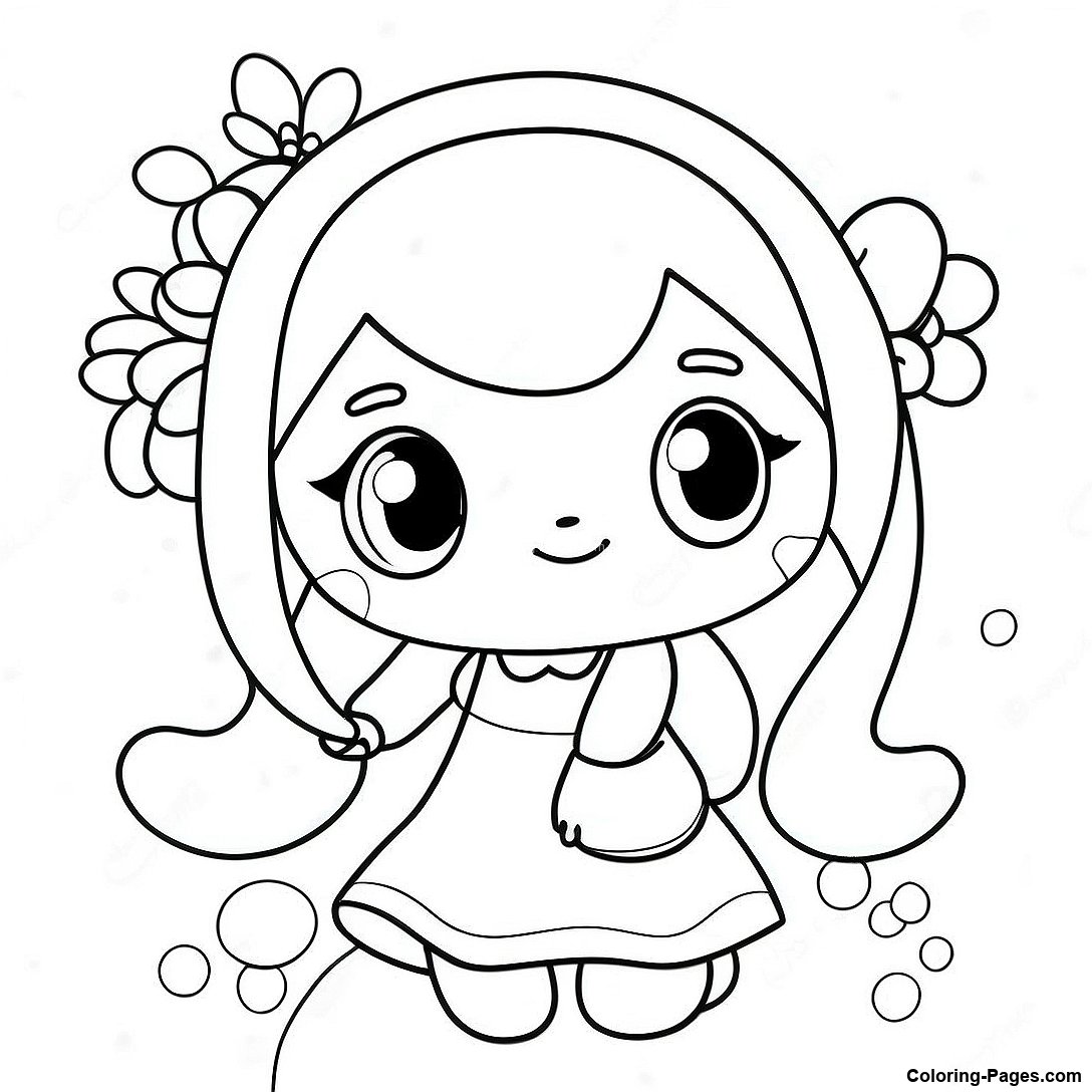 Kawaii Cute Anime Character Coloring Page | Coloring-Pages.com