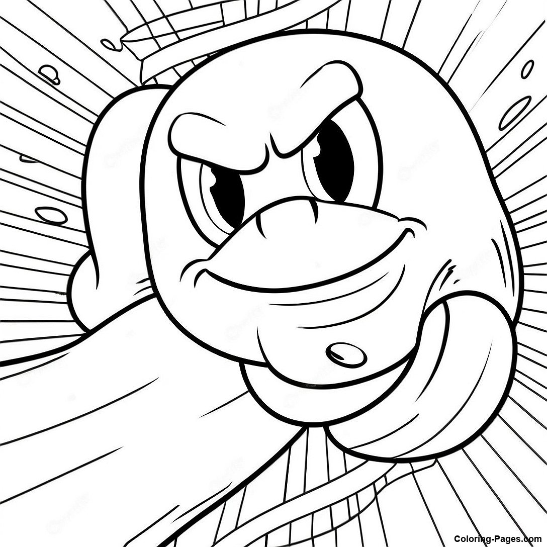 Knuckles Punching Coloring Page | Coloring-Pages.com