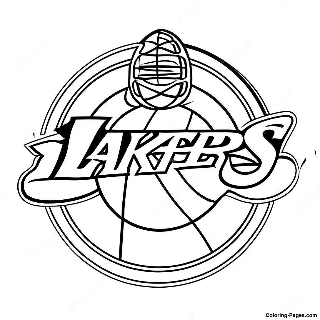 Lakers Coloring Pages Nba Basketball Los Angeles Logo Printable La ...