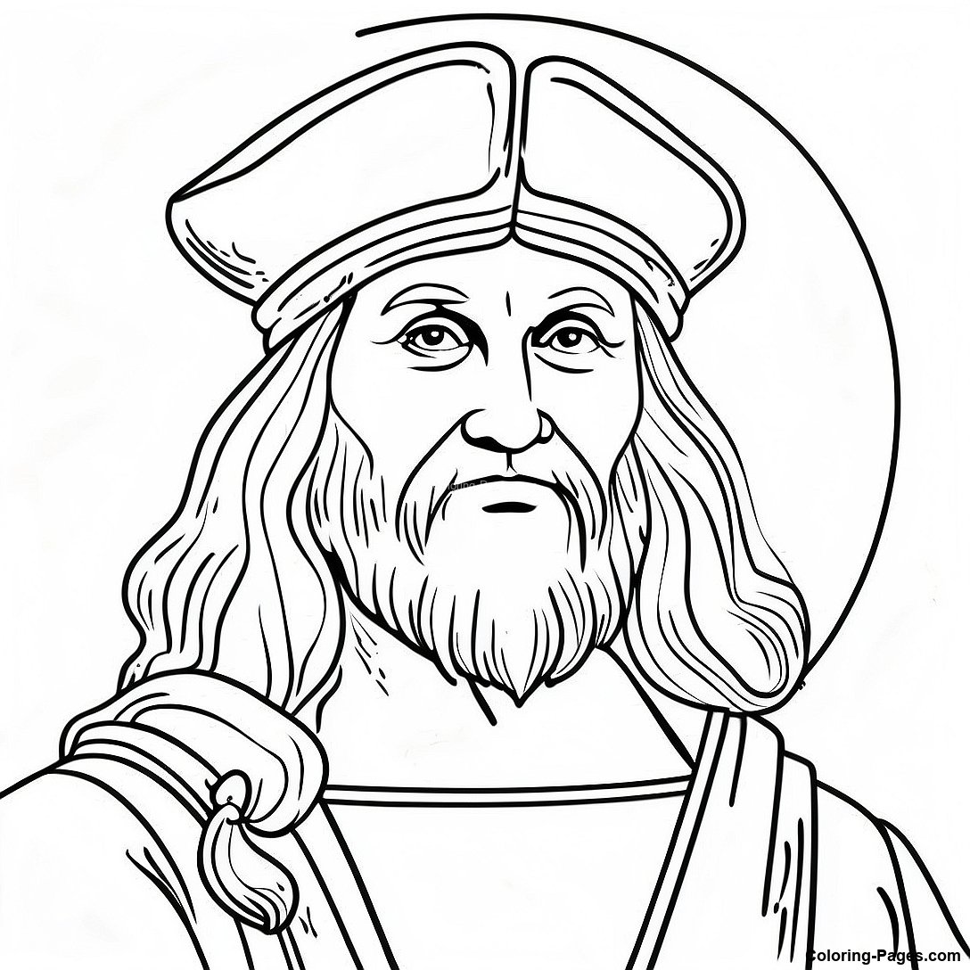 Leonardo Da Vinci Coloring Page | Coloring-Pages.com