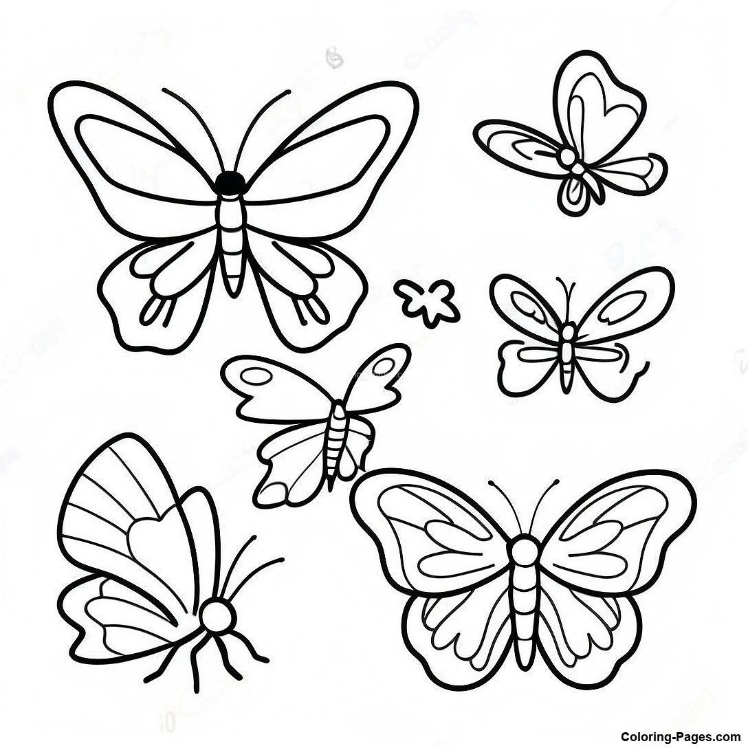 Life Cycle Of A Butterfly Coloring Page | Coloring-Pages.com