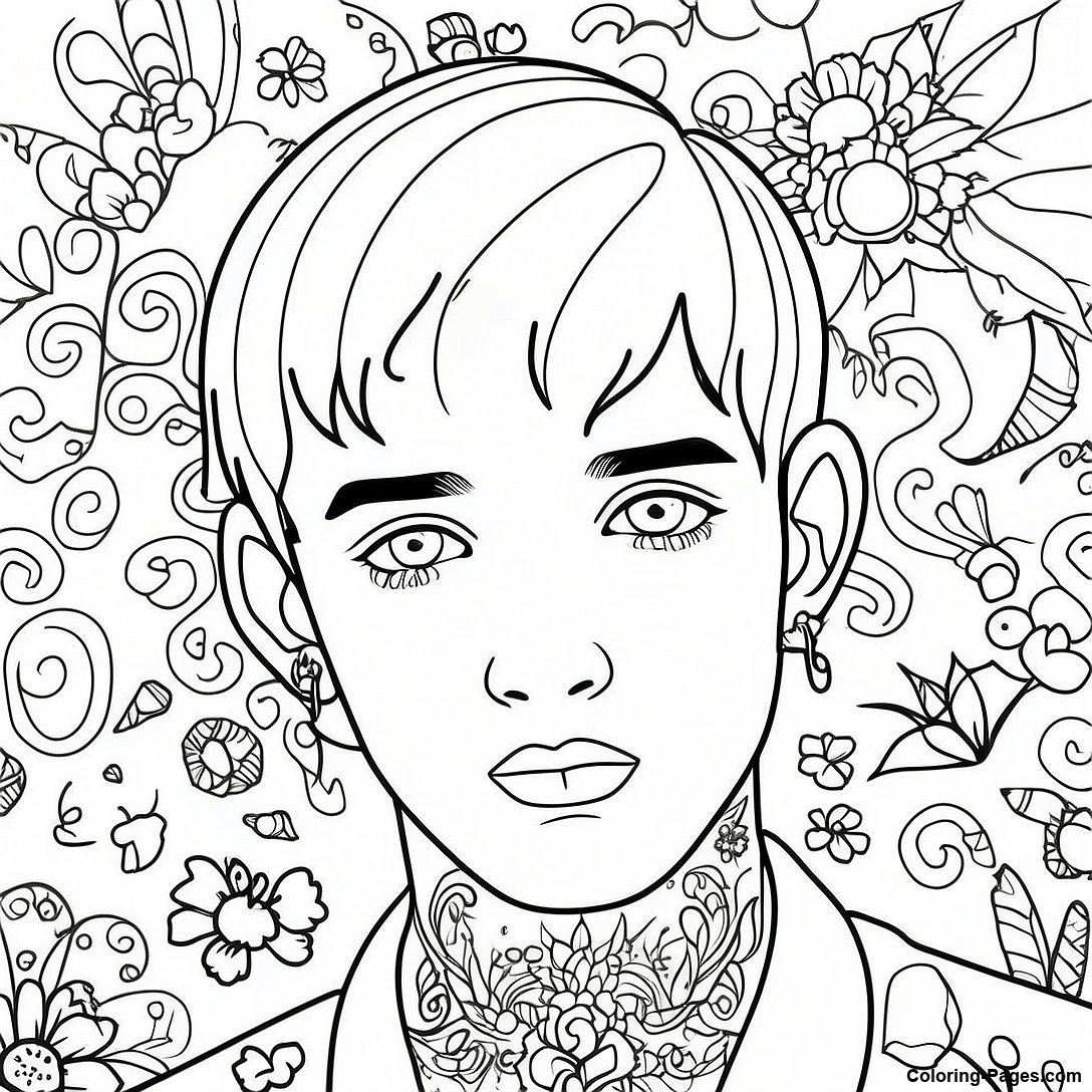 Lil Peep Coloring Page | Coloring-Pages.com