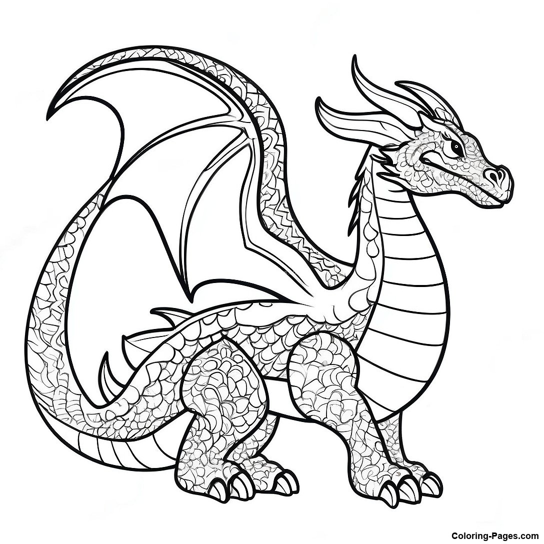 Majestic Dragons Coloring Page | Coloring-Pages.com