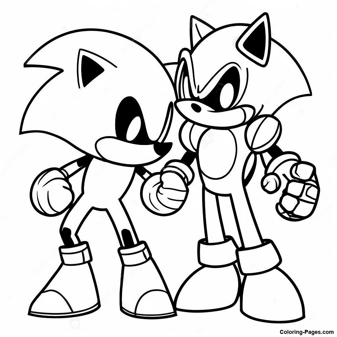 Metal Sonic Vs Sonic Coloring Page | Coloring-Pages.com