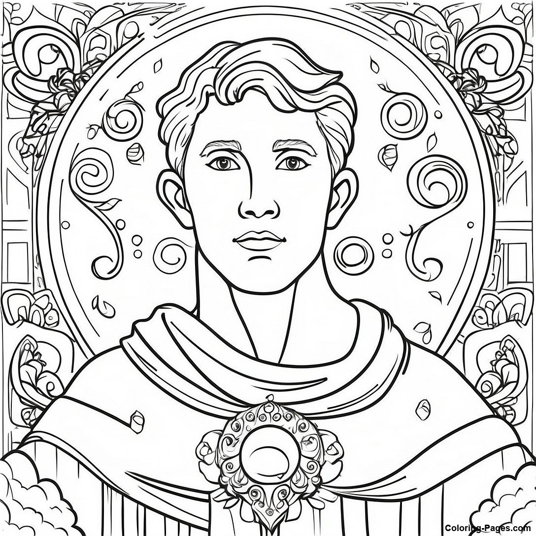 Midas With Sparkling Gold Coloring Page | Coloring-Pages.com