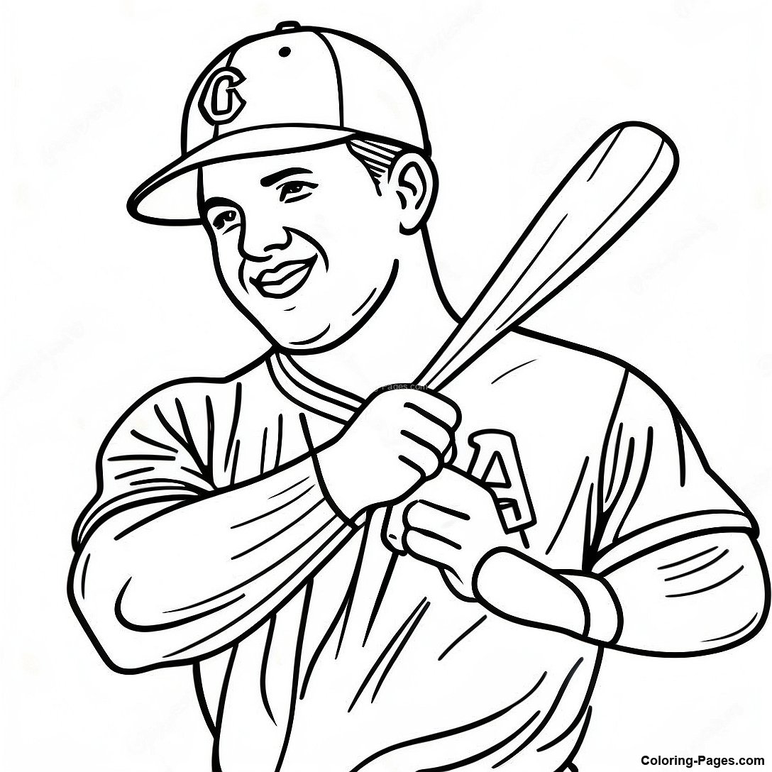 Mike Trout Coloring Page | Coloring-Pages.com