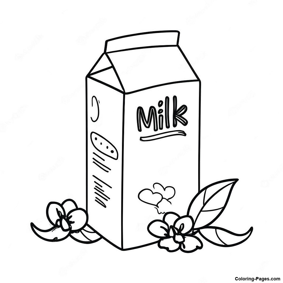 Milk Carton Coloring Page | Coloring-Pages.com