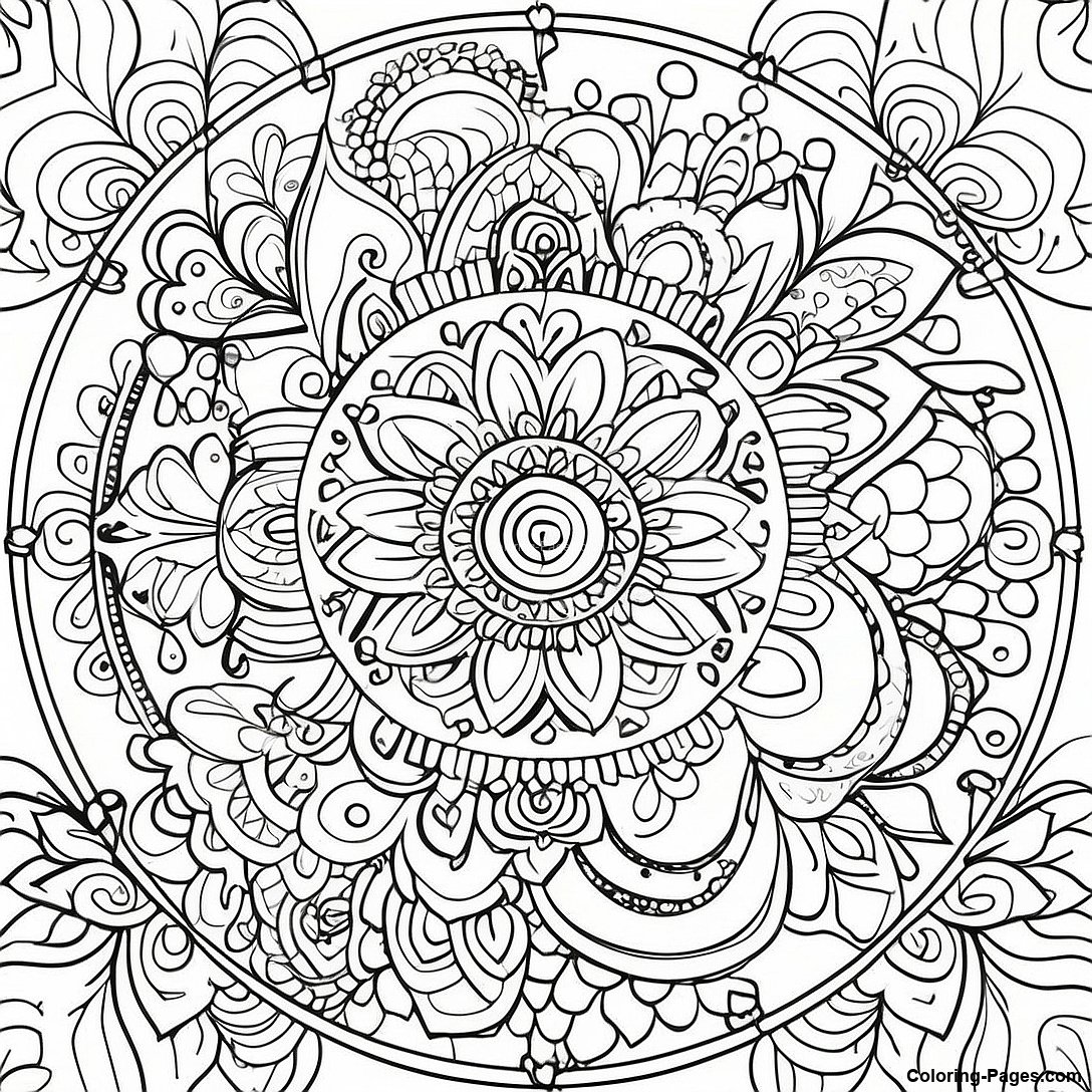 Mindfulness Mandala Coloring Page | Coloring-Pages.com