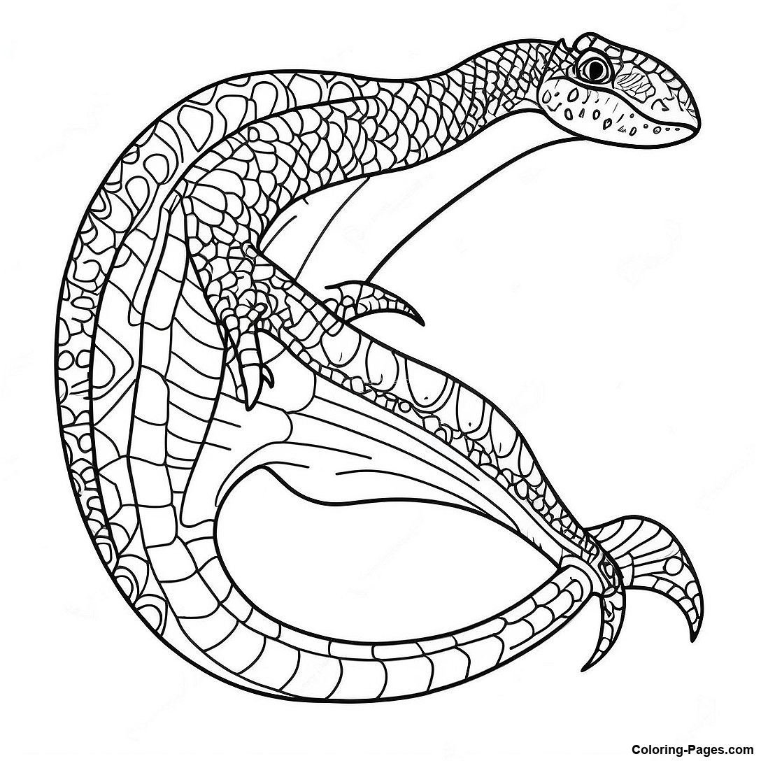 Mosasaurus Coloring Page | Coloring-Pages.com