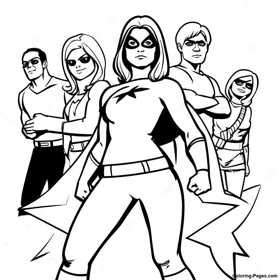 Ms Marvel Team-Up Coloring Page | Coloring-Pages.com