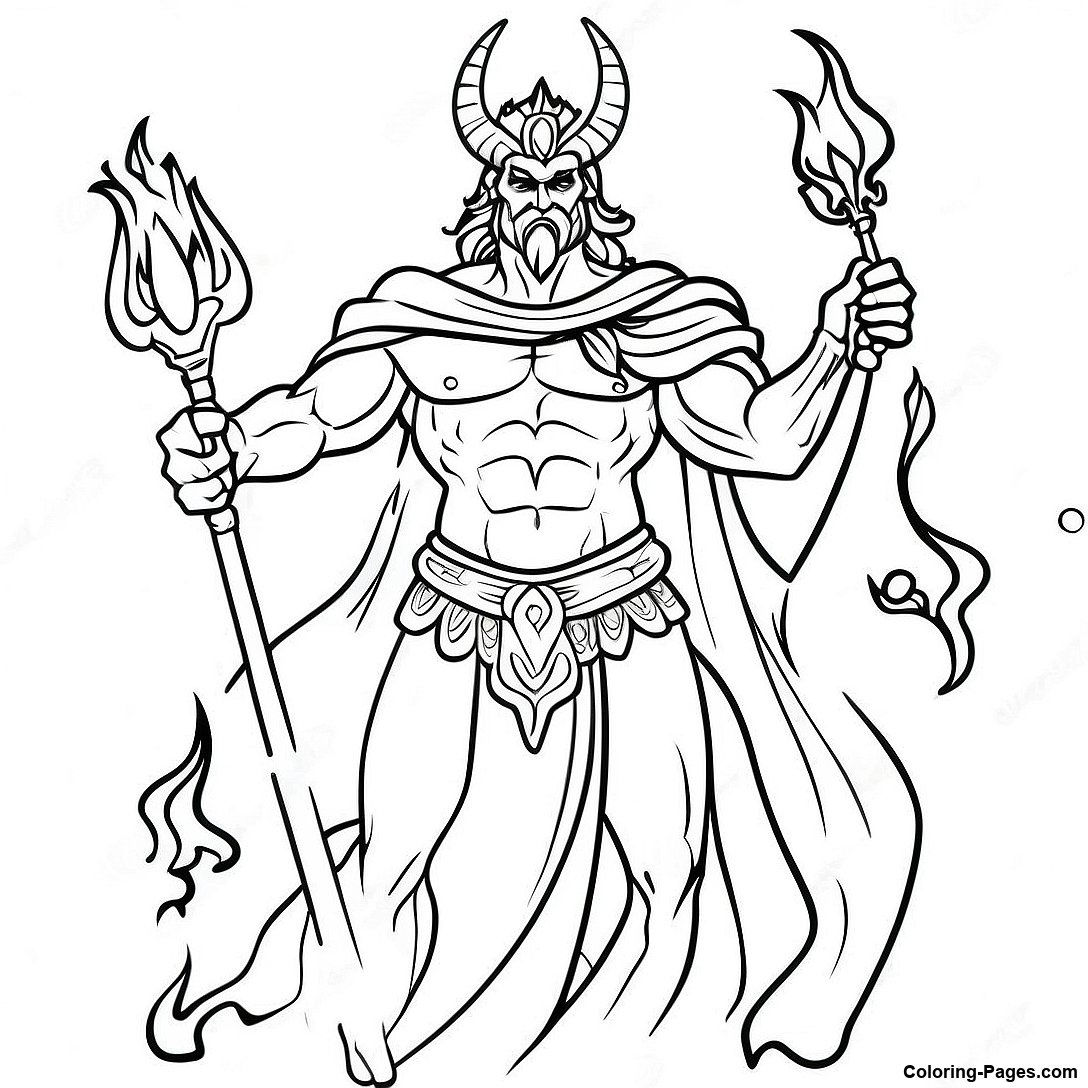 Mystical Hades Coloring Page | Coloring-Pages.com