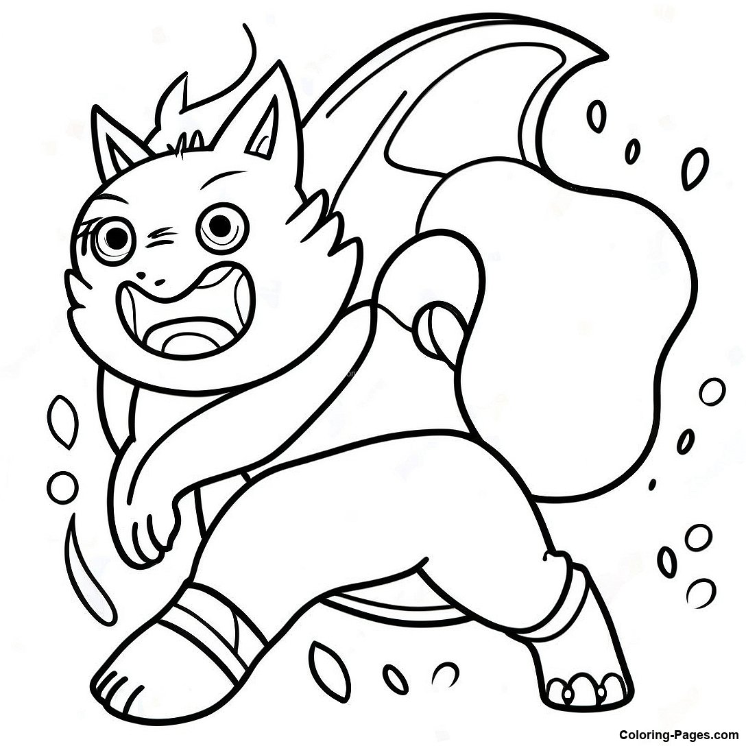 Naruto Nine Tails Coloring Page | Coloring-Pages.com