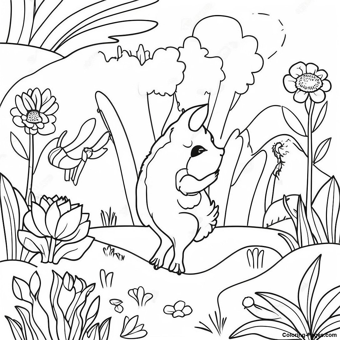 Nature-Inspired Poetry Coloring Page | Coloring-Pages.com