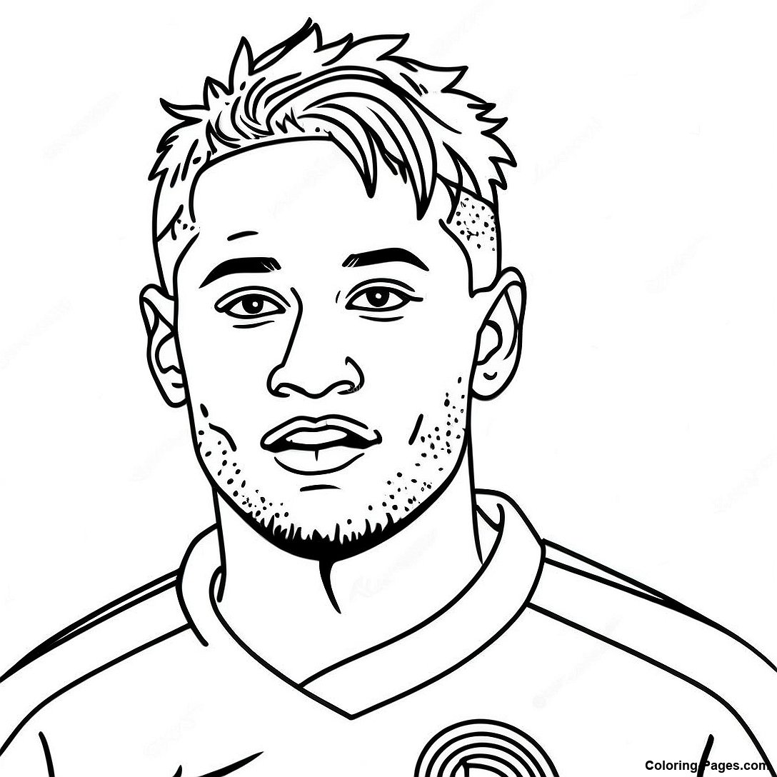 Neymar Psg Coloring Page | Coloring-Pages.com