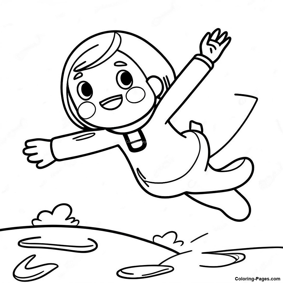 Ochaco Uraraka Floating In The Air Coloring Page | Coloring-Pages.com