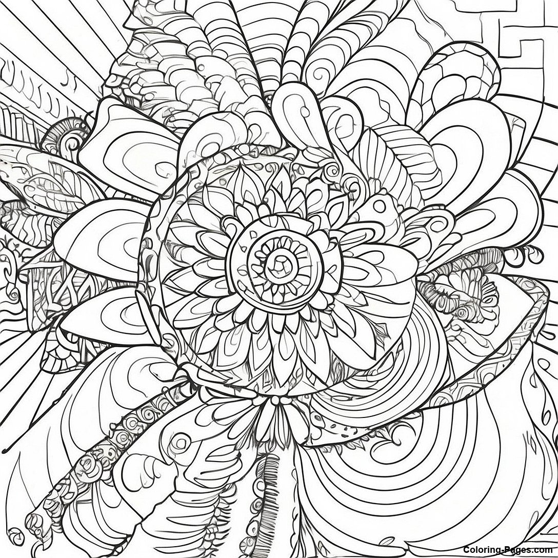 Optical Illusion Coloring Page | Coloring-Pages.com