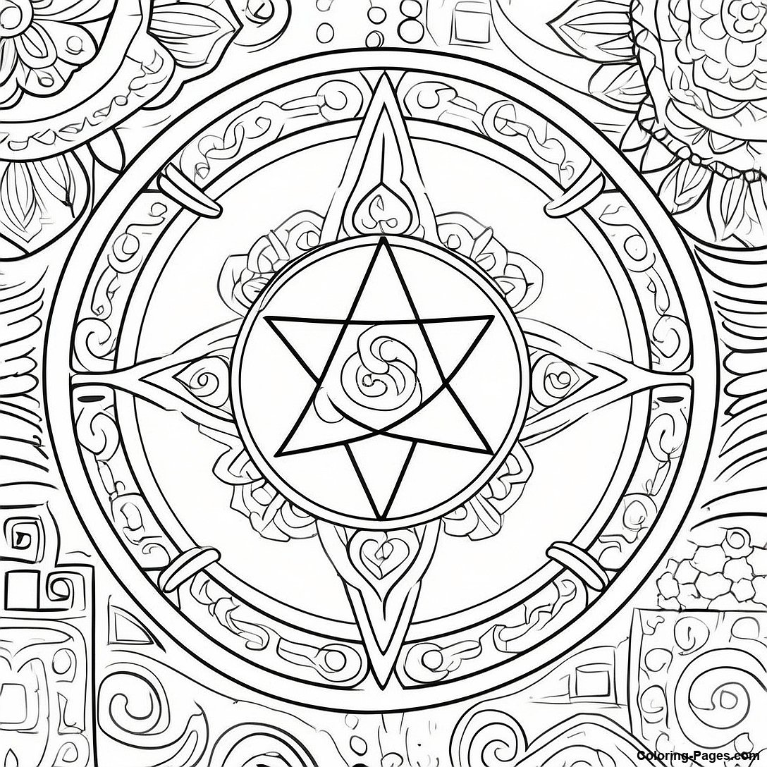 Pagan Symbol Coloring Page | Coloring-Pages.com
