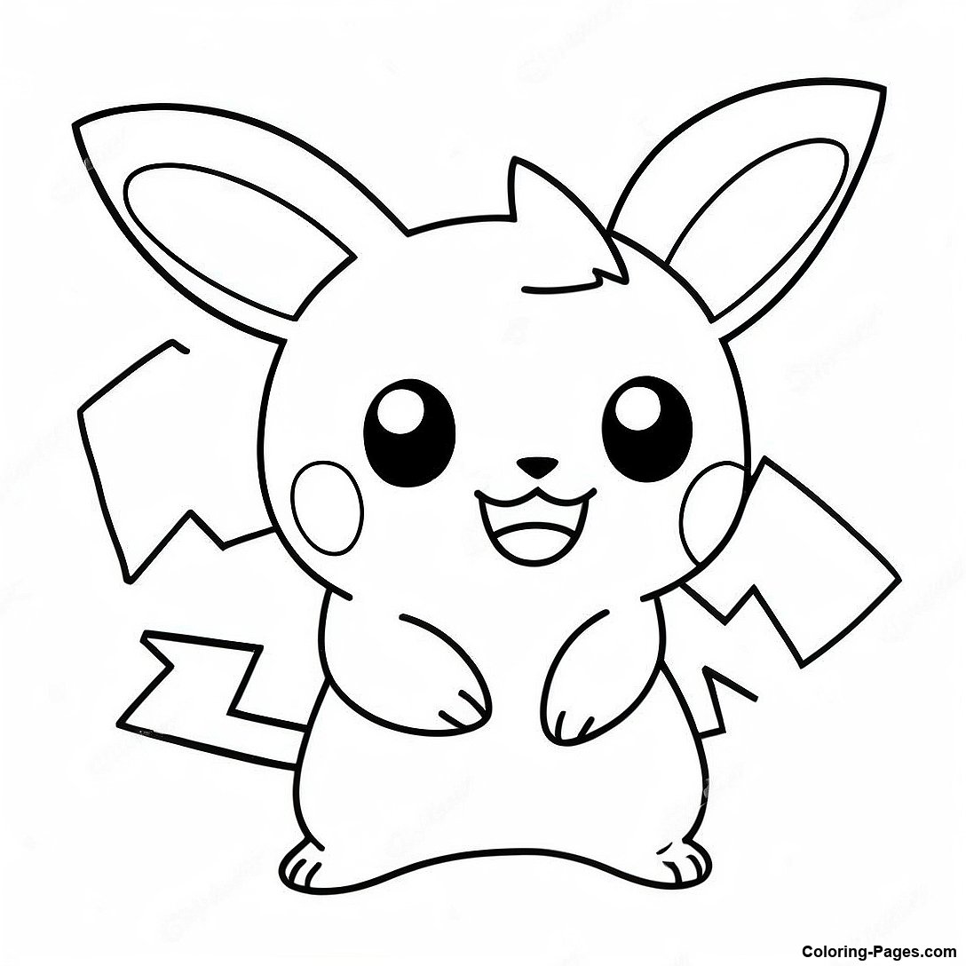 Pichu And Pikachu Together Coloring Page | Coloring-Pages.com