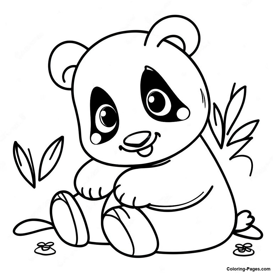 Playful Panda Cub Coloring Page | Coloring-Pages.com