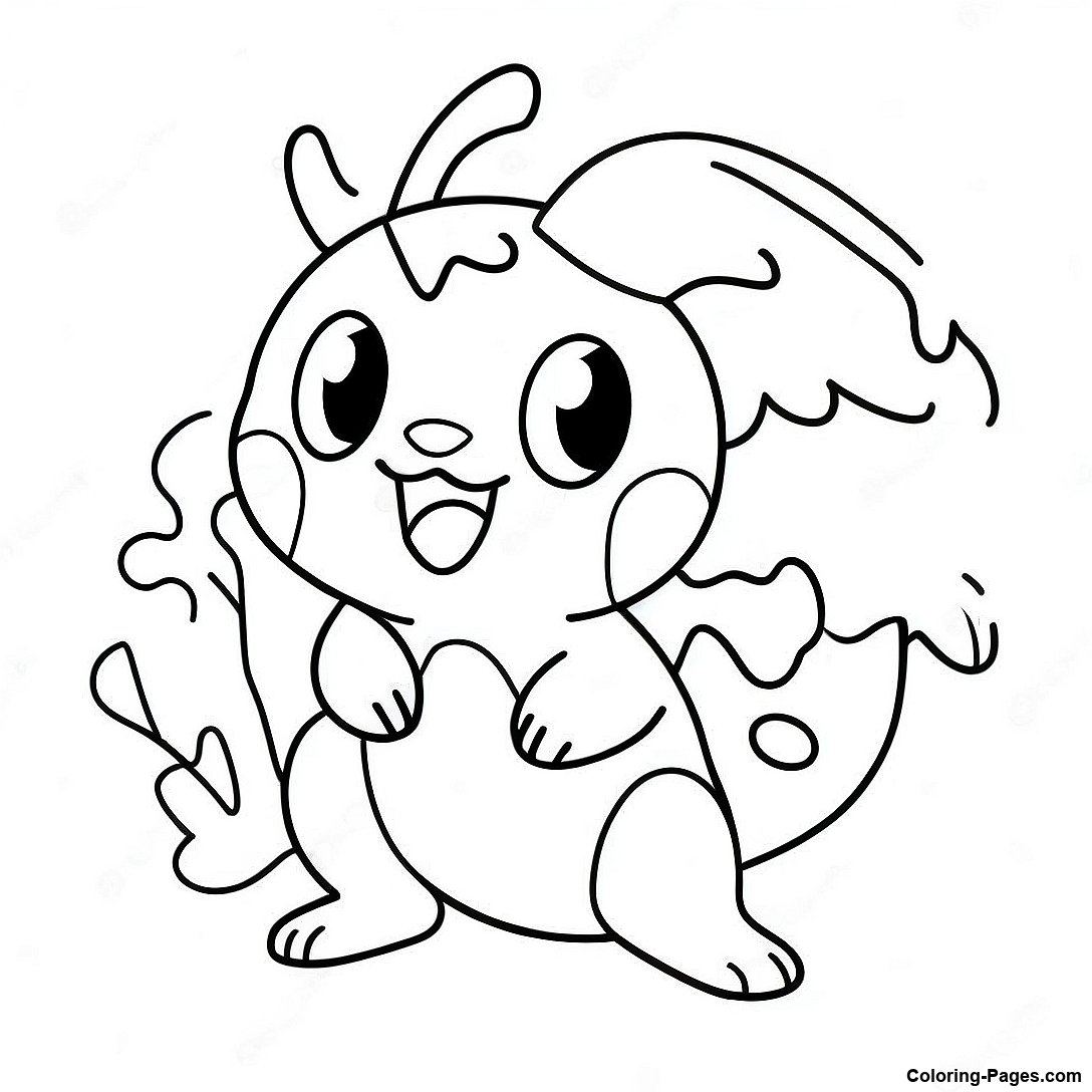 Playful Starter Pokemon Coloring Page | Coloring-Pages.com